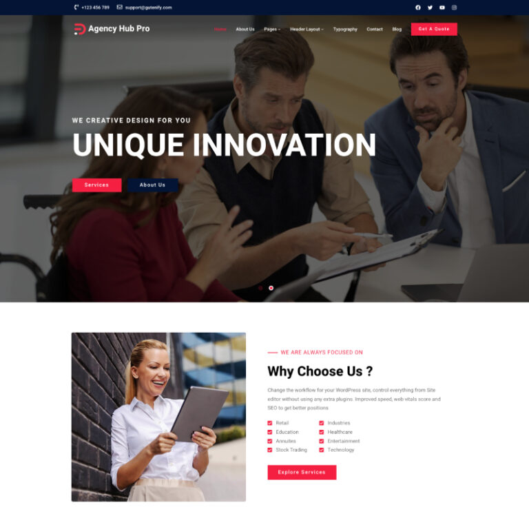 Design your WordPress Website with Elegant Gutenify Themes