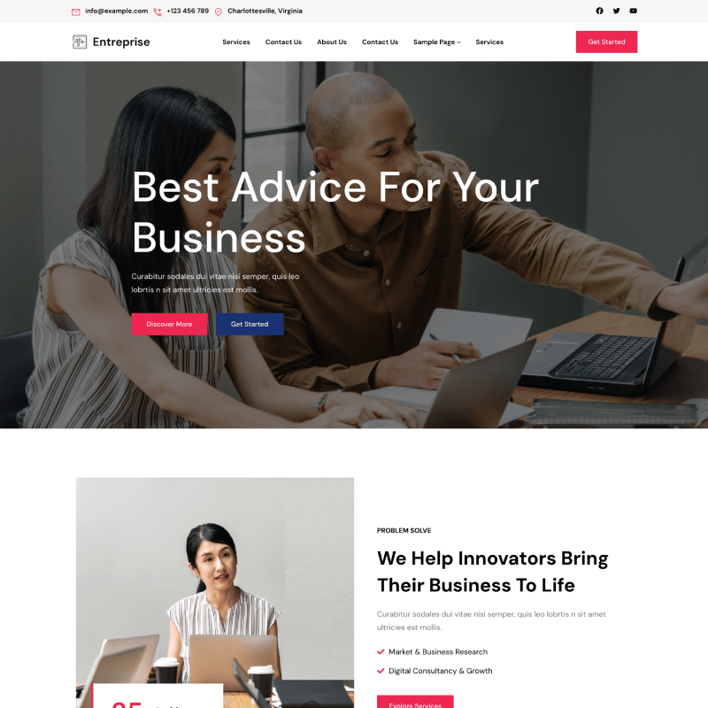 Design WordPress site with modern Gutenify Entreprise theme